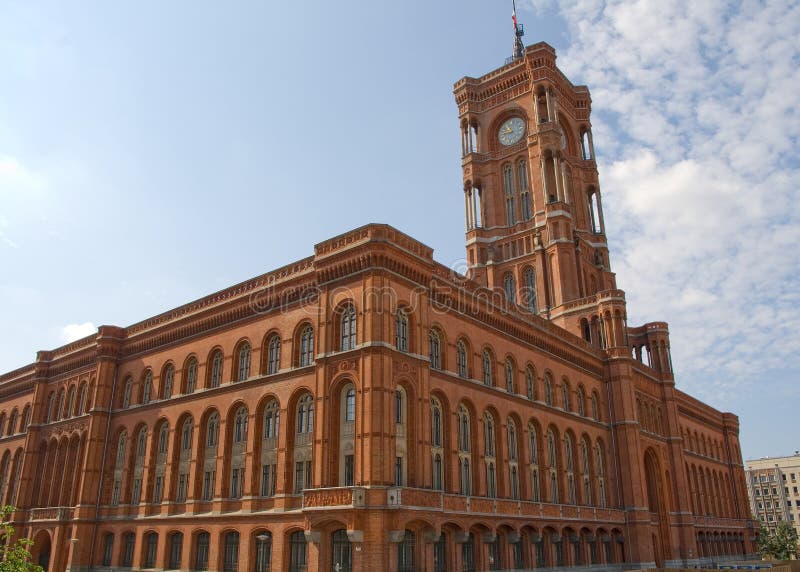 The Red Town Hall (German: Rotes Rathaus) - Berlin Stock Photo - Image ...