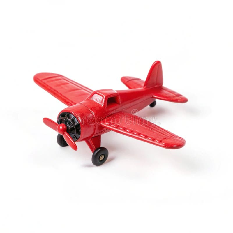 Red toy airplane stock illustration. Illustration of kidas - 357725075