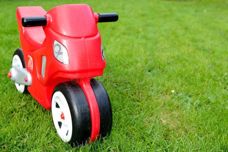 Red toy bike stock photo. Image of child, play, outdoor - 27226724