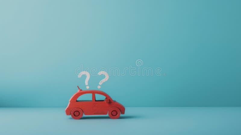 The Red Toy Car Confusion. AI Generated Stock Photo - Image of ...