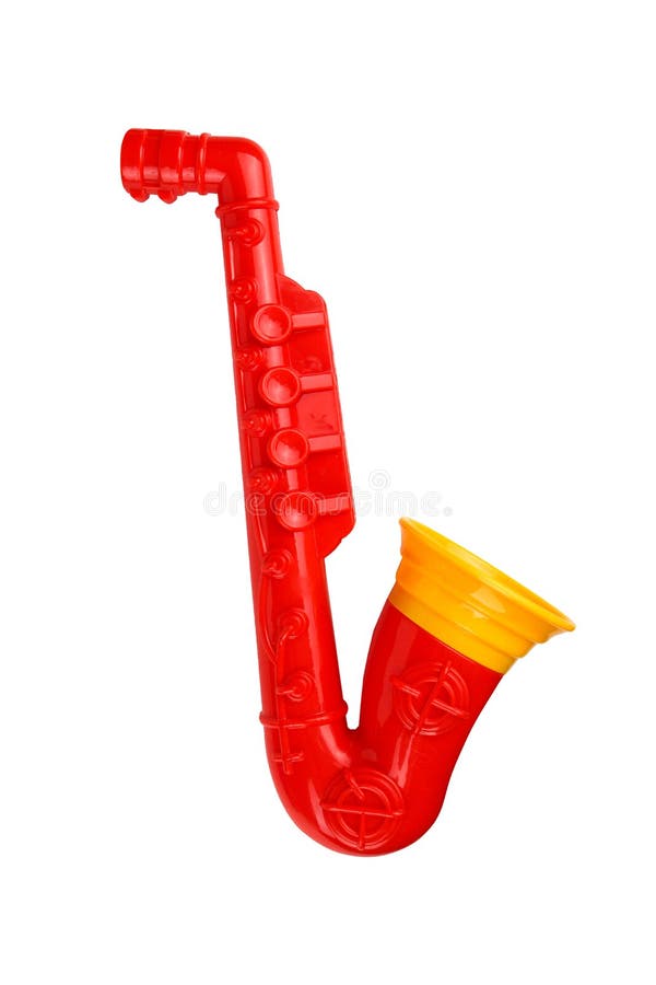 A Musical Trumpet with a White Banner Stock Photo - Image of elegance ...