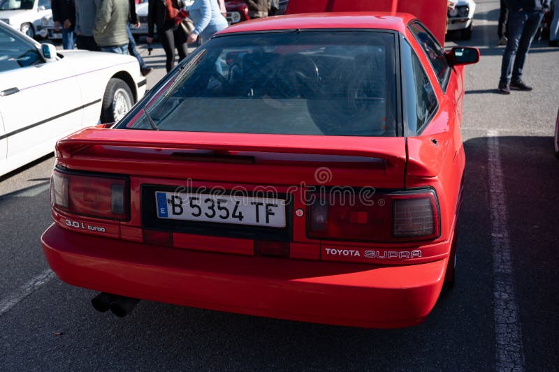 Red Toyota Supra A70 Car Parked Outside Editorial Stock Photo - Image ...
