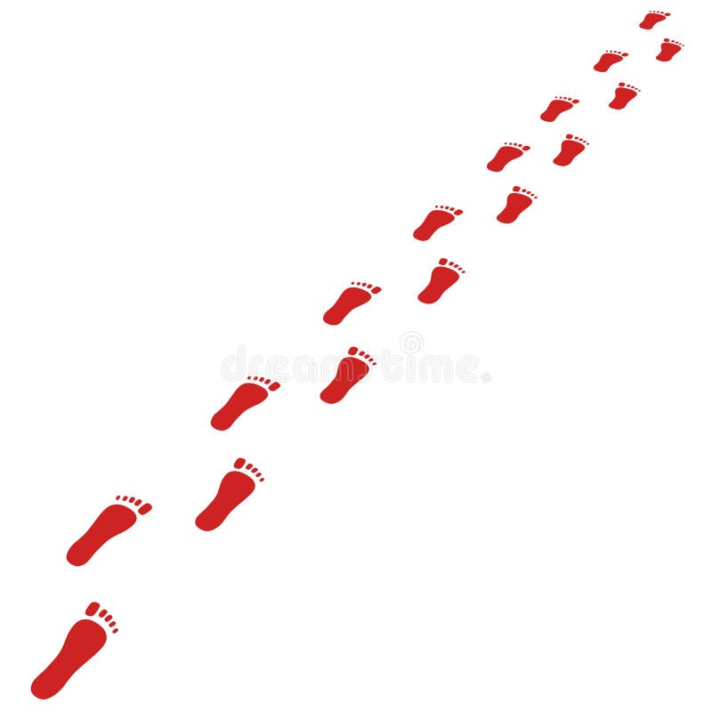 Footsteps path stock vector. Illustration of isolated - 102922307