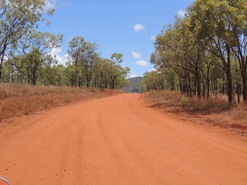 Red track in Queensland stock photo. Image of gumtree - 84603782