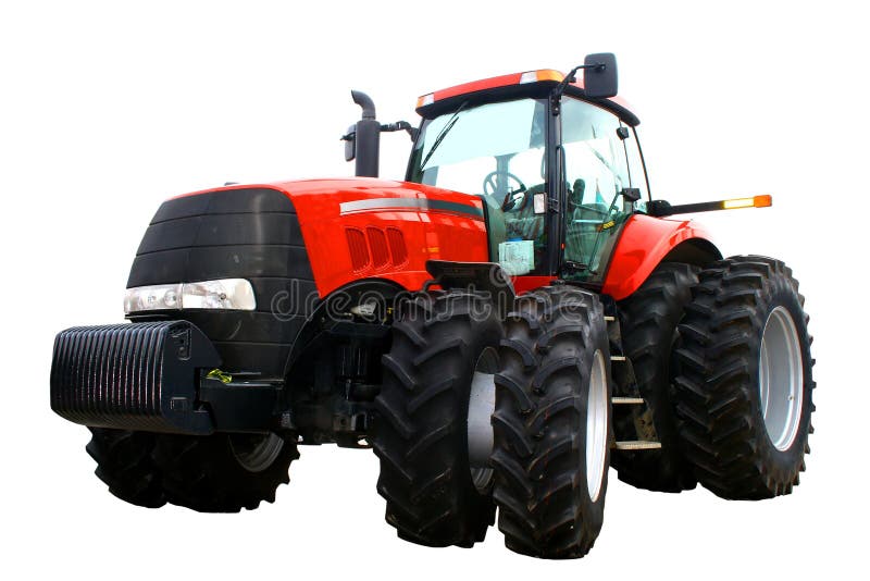 Red tractor stock photo. Image of isolated, transport - 4433464