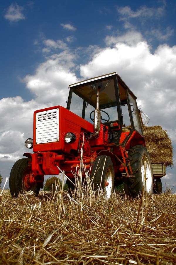 Red tractor stock photo. Image of strength, agriculture - 7161514