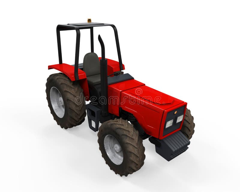 Modern Red Tractor Agricultural Field Stock Illustrations – 374 Modern ...