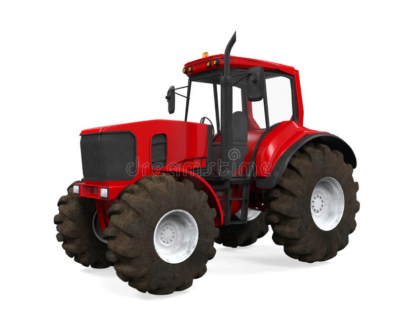 Modern Red Tractor Agricultural Field Stock Illustrations – 594 Modern ...