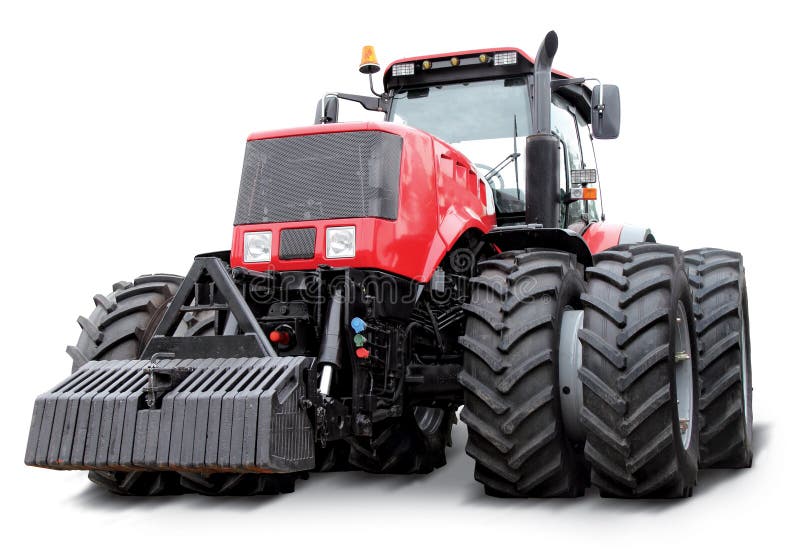 New red tractor stock image. Image of isolated, agricultural - 1326711