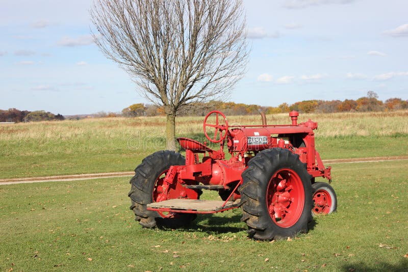 Red Tractor editorial photography. Image of landscape - 71521952