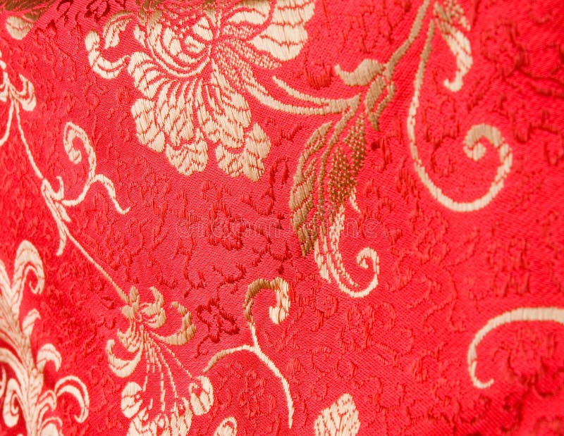 Red Traditional Chinese Silk Dress Stock Image - Image of craft ...