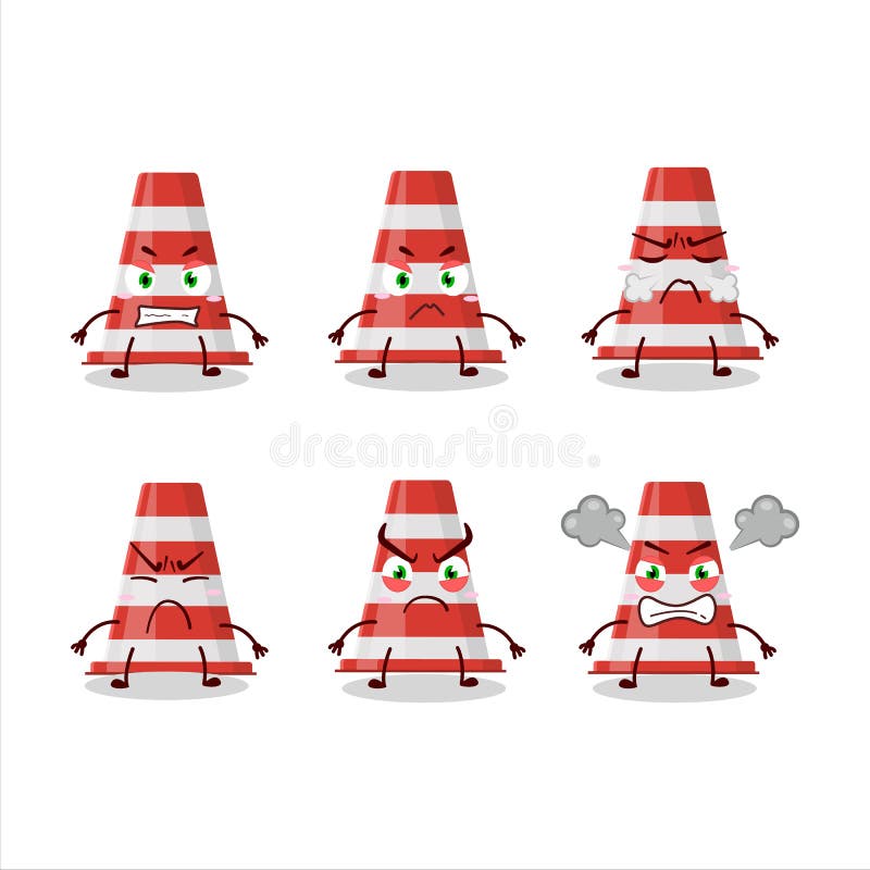 Angry Traffic Light Ahead in Shape Mascot Stock Vector - Illustration ...