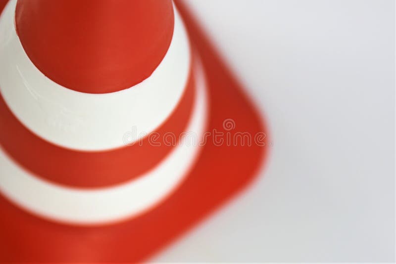 Red Traffic Cone Isolated on White Stock Illustration - Illustration of ...