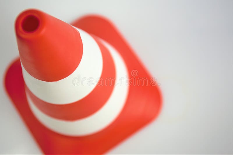 Red Traffic Cone Isolated on White Stock Illustration - Illustration of ...