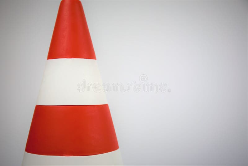 Red Traffic Cone Isolated on White Stock Illustration - Illustration of ...