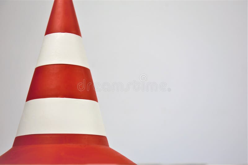 Red Traffic Cone Isolated on White Stock Illustration - Illustration of ...