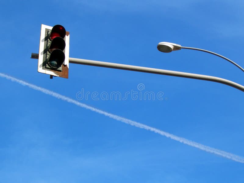 Red traffic light stock image. Image of automatic, road - 3505061