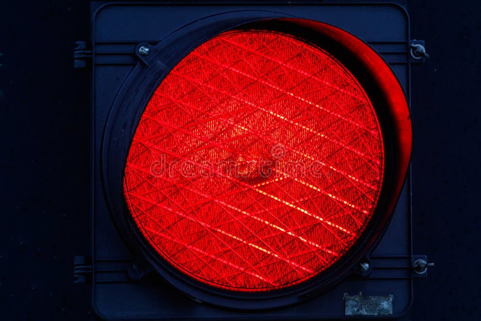 Red traffic light stock image. Image of guidance, transportation ...