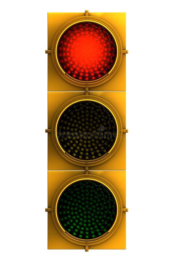 Red Traffic Light face on stock illustration. Illustration of semaphore ...