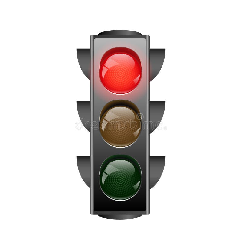 Red Traffic Light Graphic Design Template Vector Illustration. Stock ...