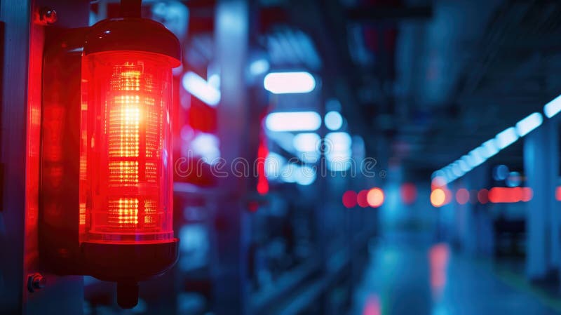 A Red Traffic Light Hangs from the Side of a Building, Potentially ...