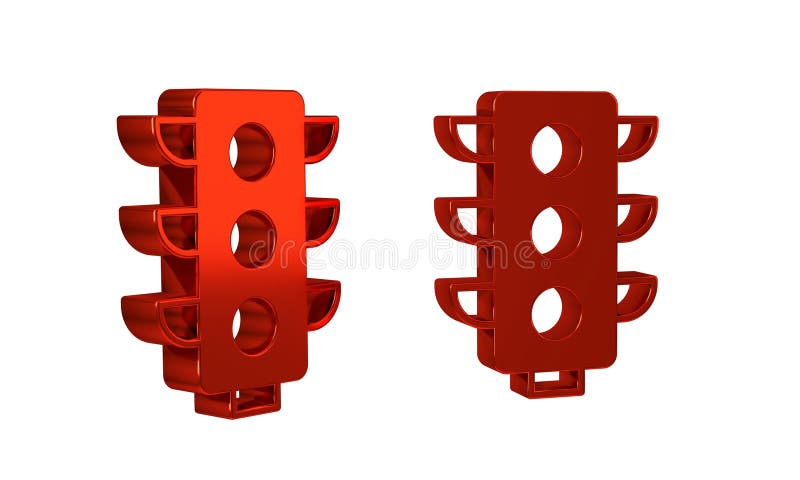 Red Traffic Light Icon Isolated on Transparent Background. Stock ...
