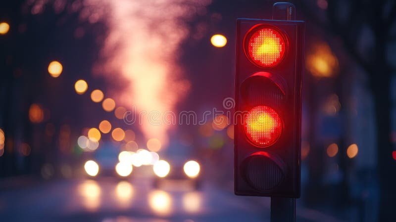 Night City Red Light stock illustration. Illustration of nightlife ...