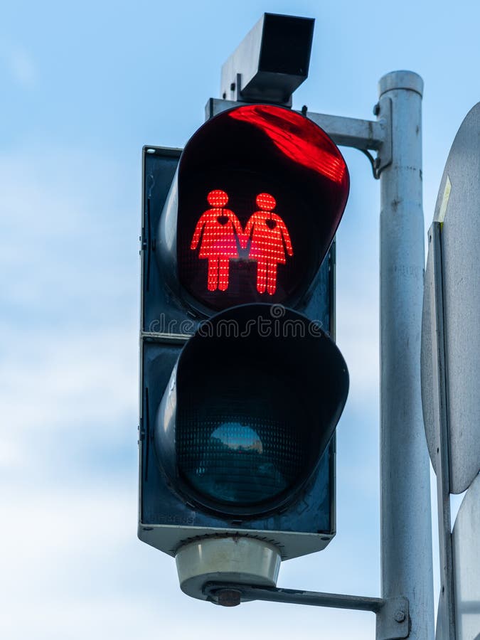 Red Traffic Light For Pedestrians In Vienna Stock Image Image Of Love
