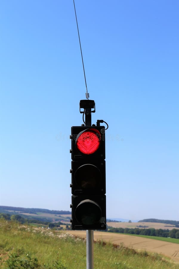 Red traffic light stock image. Image of travel, crime - 206718947