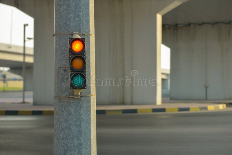 Traffic Light Under a Highway Bridge, Muscat, Oman Stock Image - Image ...