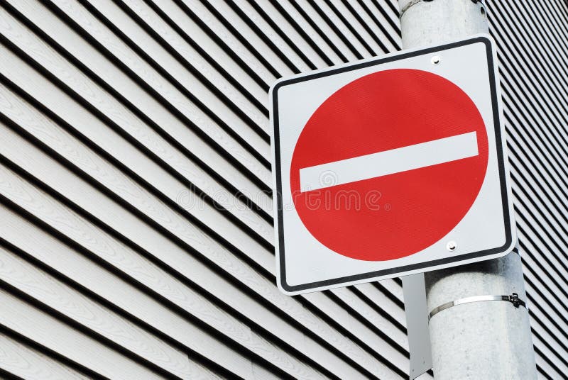 Red Traffic Sign stock photo. Image of caution, enter - 1818410