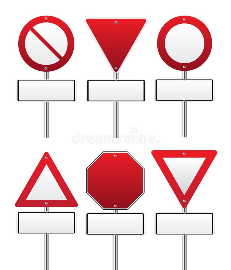 Traffic sign collection stock vector. Illustration of safety - 37238650