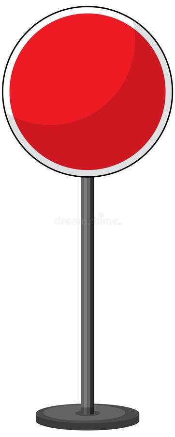Red Traffic Sign on White Background Stock Vector - Illustration of ...
