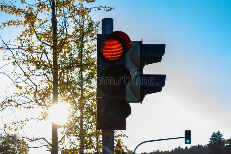 Red trafficlight stock photo. Image of travel, clipping - 129520434