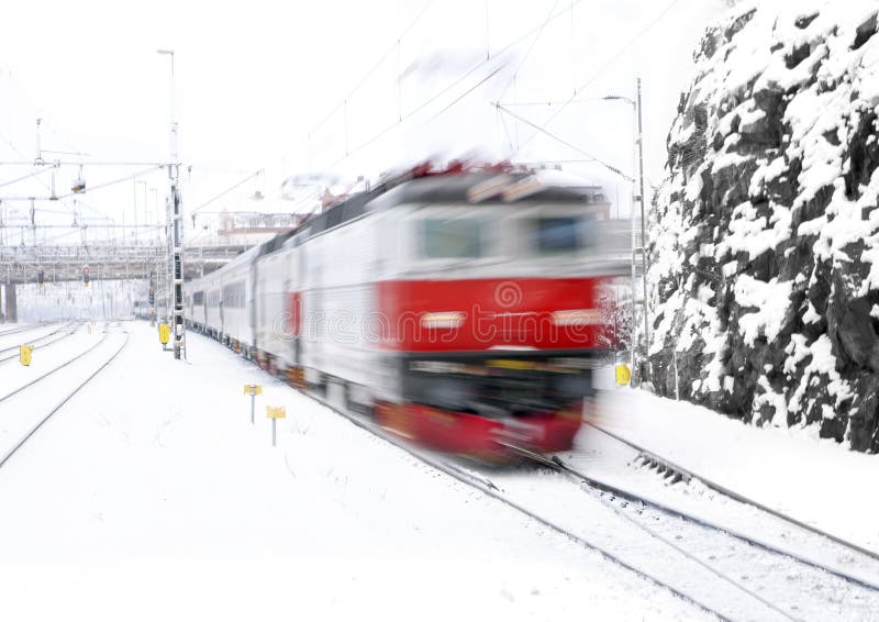 Japanese Passenger Train on a Snowy Day Editorial Stock Photo - Image ...