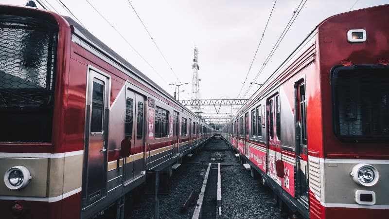 Red Train stock image. Image of railway, tram, train - 83075387