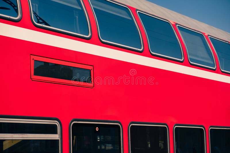 Red train carriage stock image. Image of modern, trip - 135611265