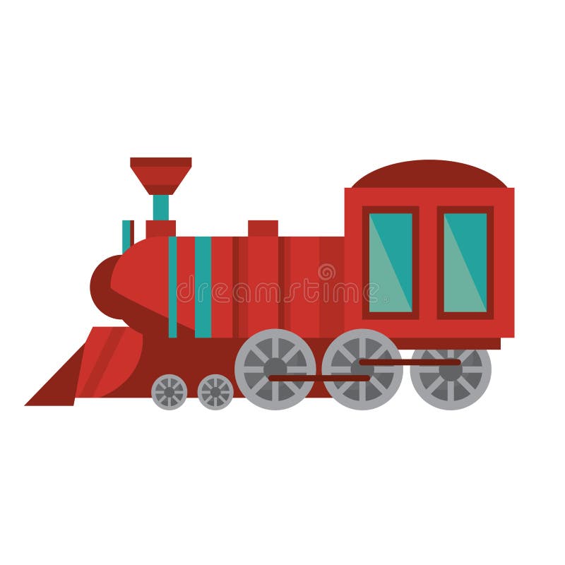 Red train locomotive stock vector. Illustration of vector - 235258163