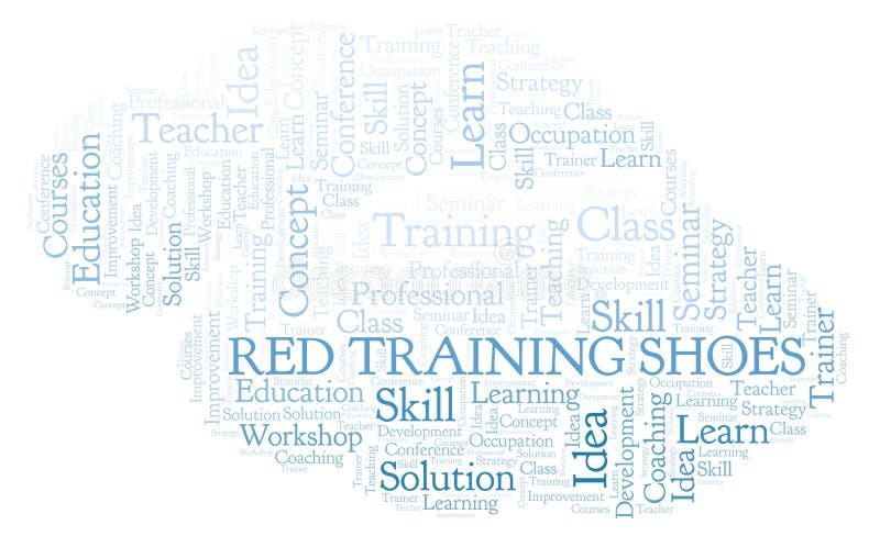 Red Training Shoes Word Cloud. Stock Illustration - Illustration of ...