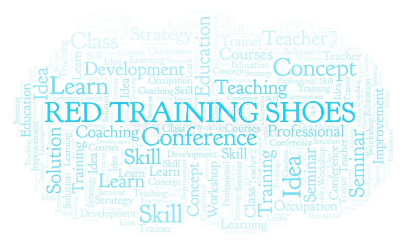 Red Training Shoes Word Cloud. Stock Illustration - Illustration of ...