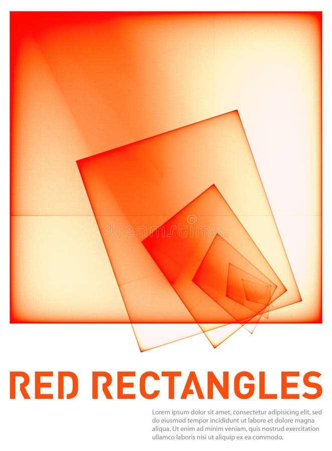 Red Translucent Squares Isolated on White Stock Illustration ...