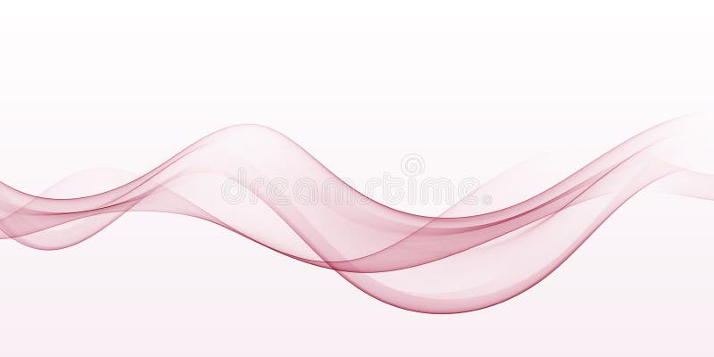 Red Transparent Abstract Wave Flow. Wavy Lines for Design Brochure ...
