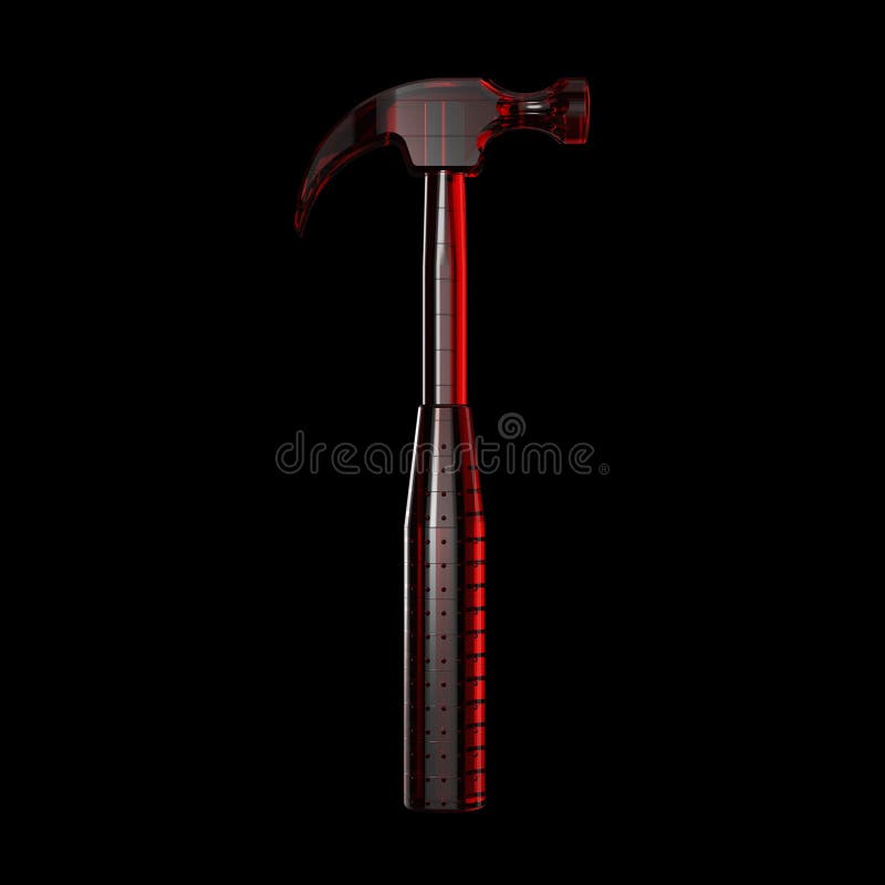 Red transparent Hammer stock illustration. Illustration of steel - 14258534