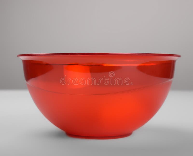 Red Transparent Plastic Deep Dish Stock Image - Image of solid ...