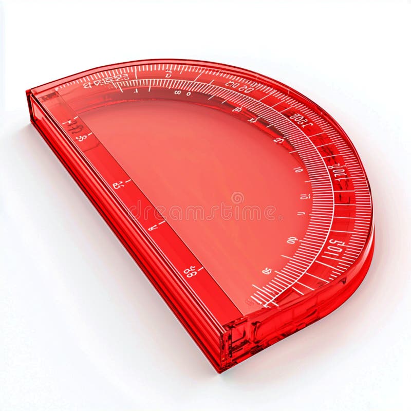 Transparent Plastic Red Protractor Stock Illustrations – 32 Transparent ...