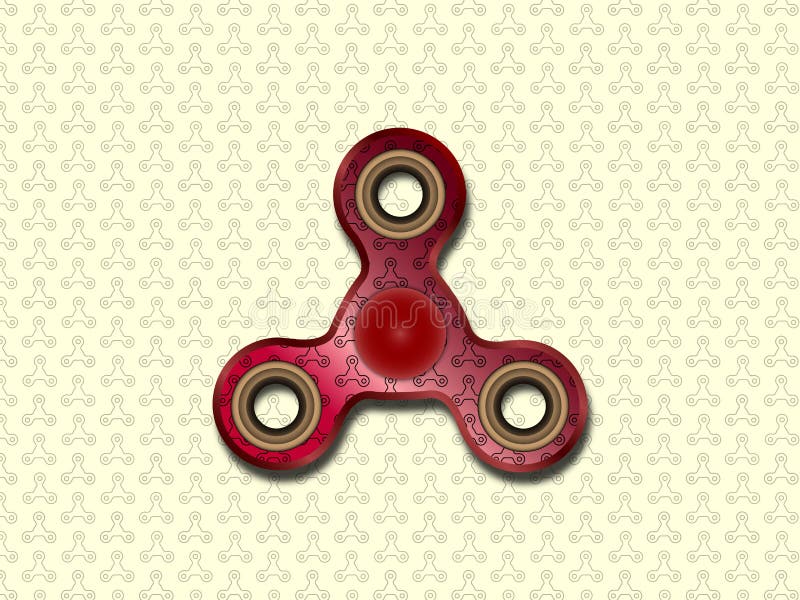 Red Transparent Spinner in the Background of Patterns of Spinners Stock ...