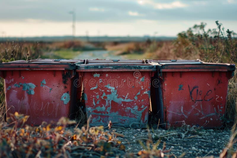 Red Trash Cans Field Stock Photos - Free & Royalty-Free Stock Photos ...