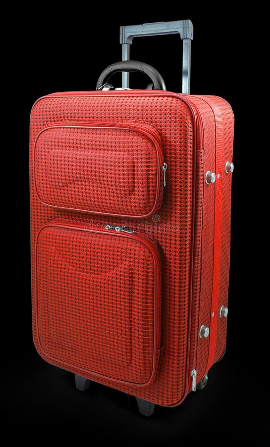 Red travel suitcase stock photo. Image of baggage, luggage - 4052034