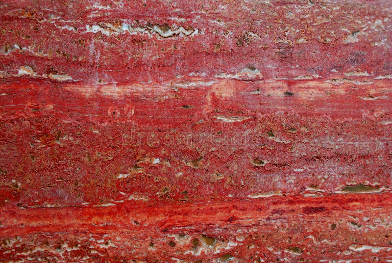 Red Travertine Slab Texture. Natural Stone Pattern. Stock Photo - Image ...