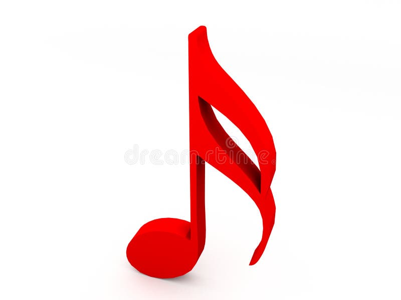 Red treble clef note stock illustration. Illustration of tunes - 7130134